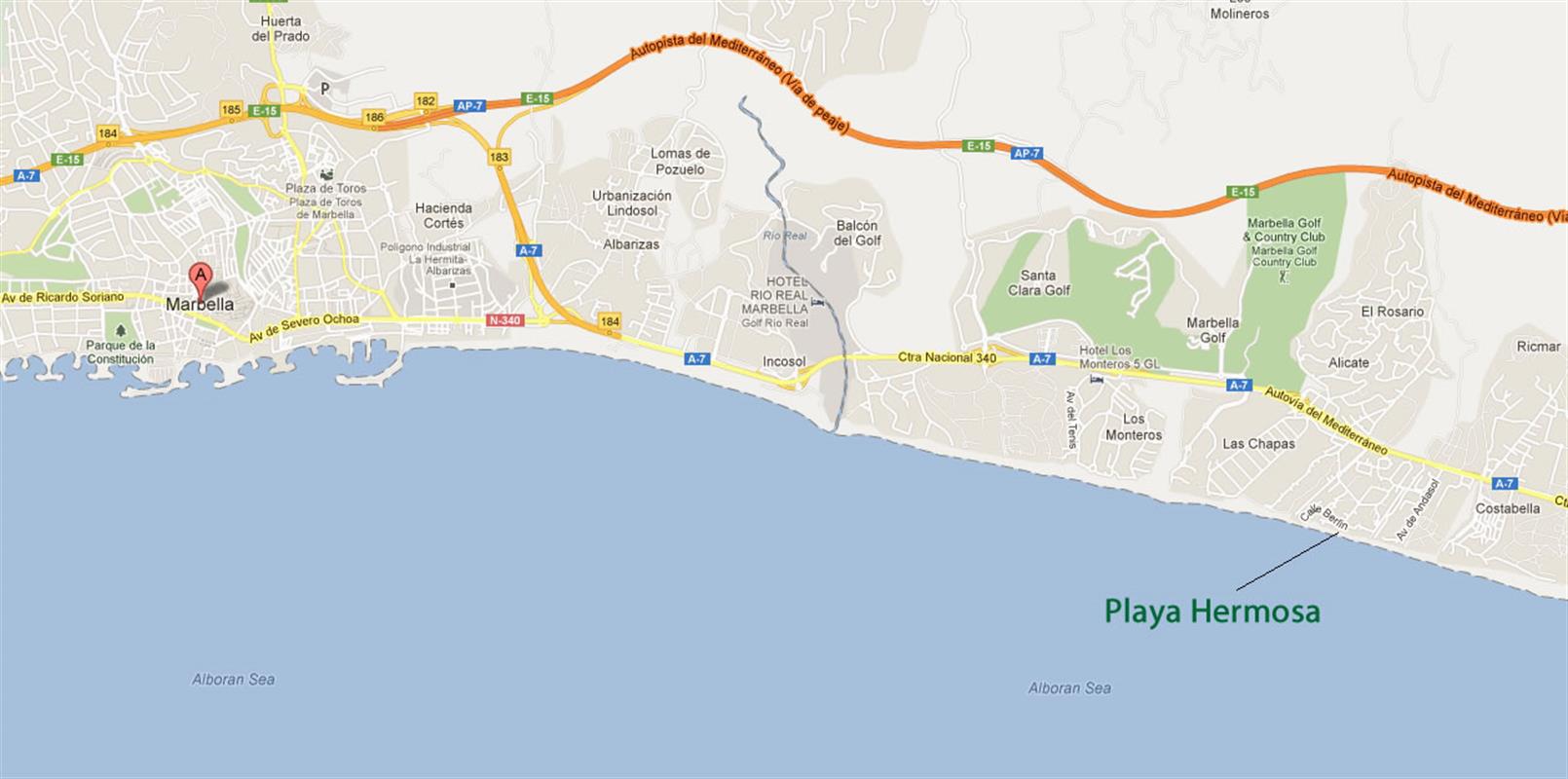 Best beaches in Marbella - Playa Hermosa